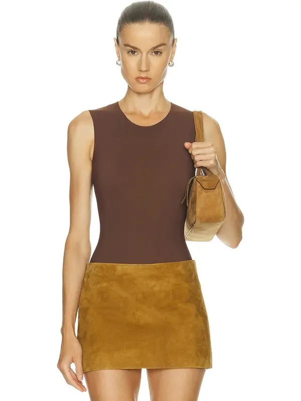 MAISON MARGIELA Sleeveless Bodysuit - Chocolate