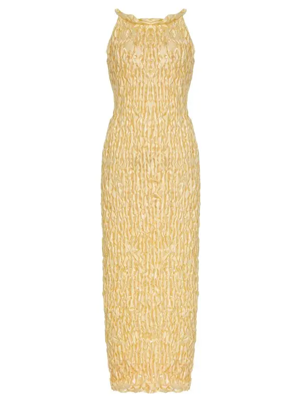 NIA THOMAS Hand-knit Ribbon Gown - Yellow