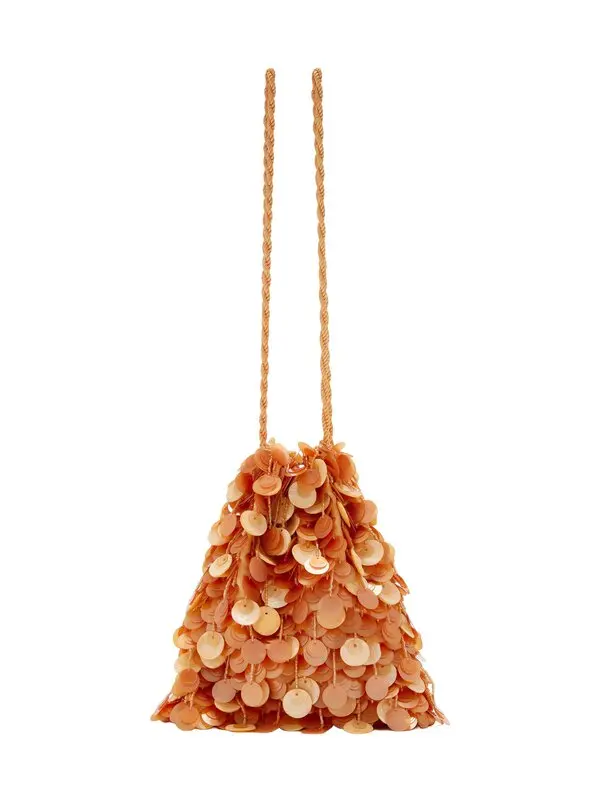 LIZZIE FORTUNATO Gala Sequined Bag - Orange