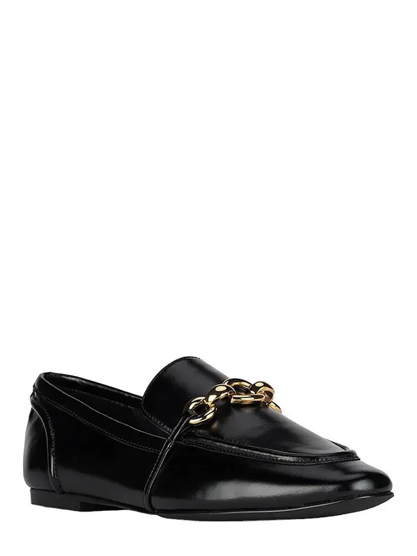 Jeffrey Campbell Clerk Loafer Flats - Black Gold