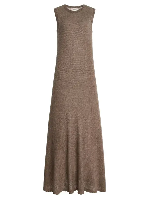 LISA YANG Madelena Cashmere-silk Maxi Dress - Neutral