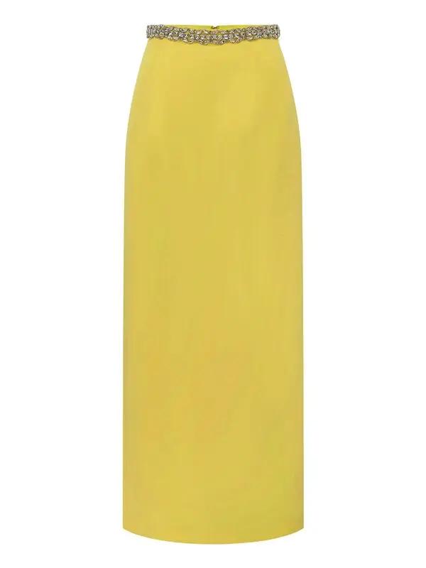 LEO LIN Kyra Embellished Maxi Skirt - Yellow