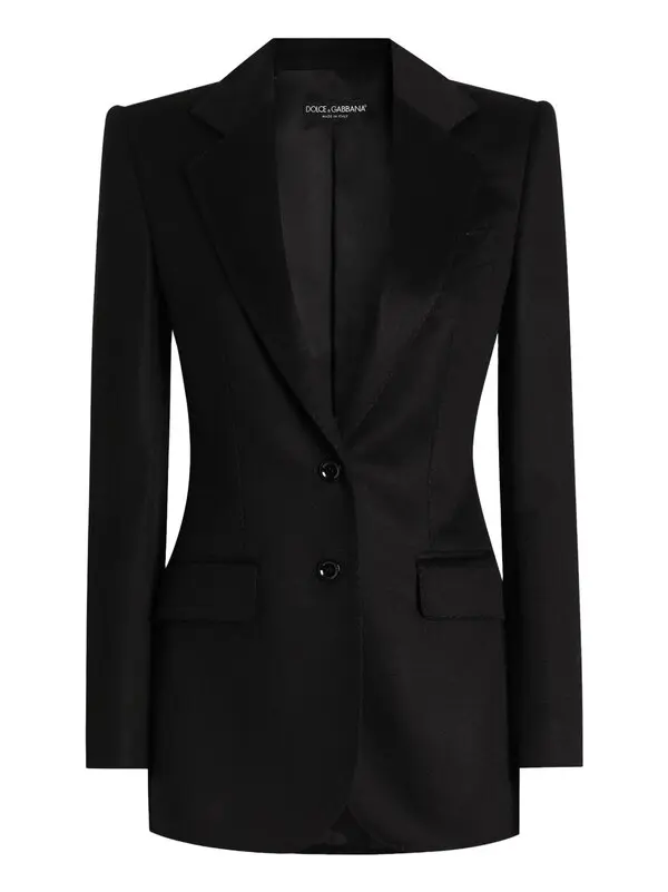 Dolce & Gabbana Single-breasted Silk And Cashmere Jacket - Black