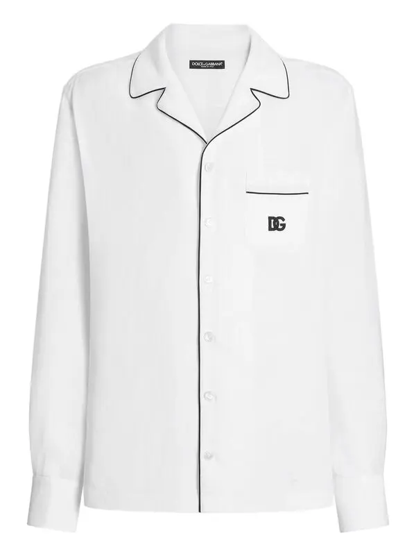 Dolce & Gabbana Linen Vanity Shirt - White
