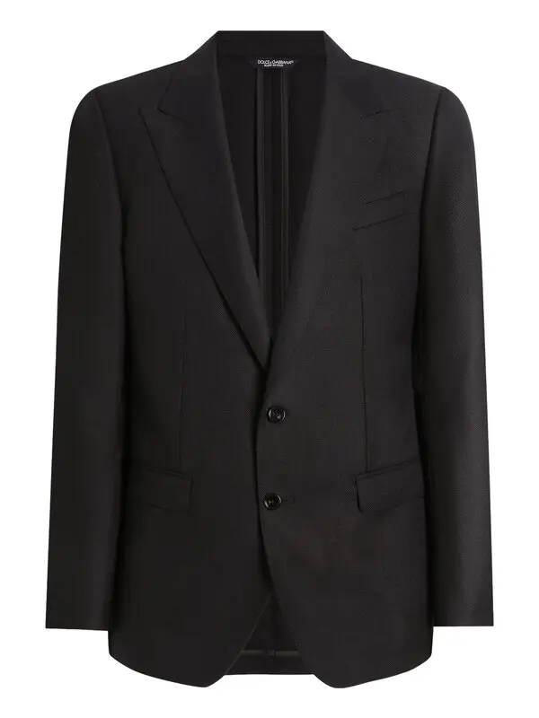 Dolce & Gabbana Single-breasted Taormina Wool Jacket - Black