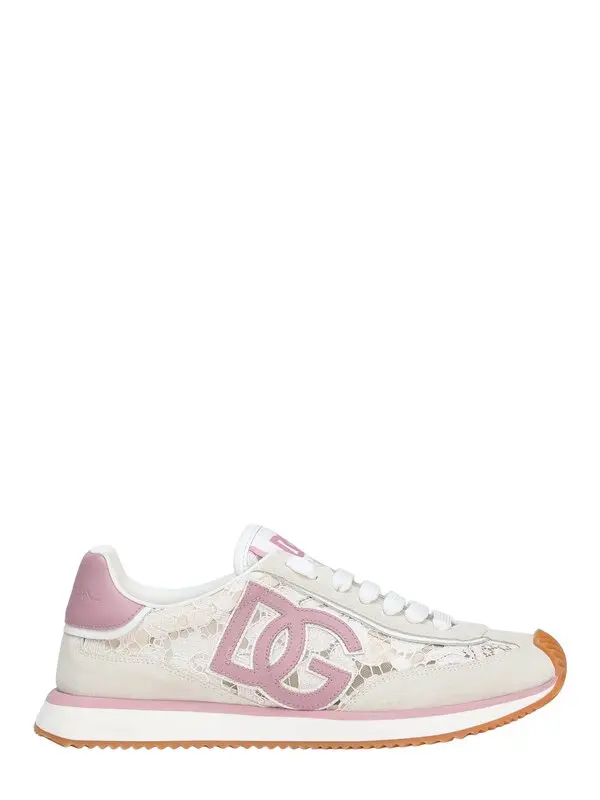 Dolce & Gabbana Dg Cushion Lace And Fabric Sneakers - Multicolor