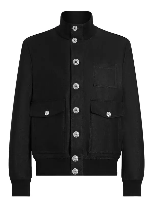 Dolce & Gabbana Linen Blouson - Black