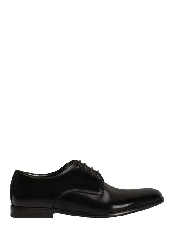 Dolce & Gabbana Brushed Calfskin Derby Shoes - Black