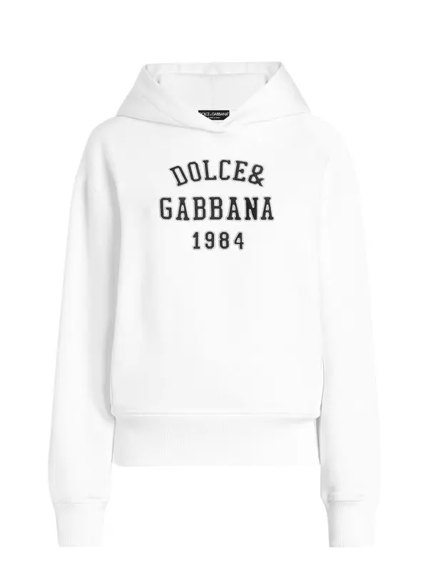 Dolce & Gabbana Cotton Sweatshirt With Embroidery - White