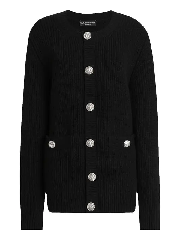 Dolce & Gabbana Virgin Wool Cardigan - Black