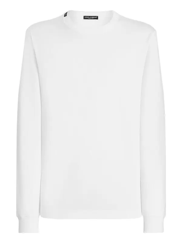 Dolce & Gabbana Long Sleeve Cotton T-shirt - White