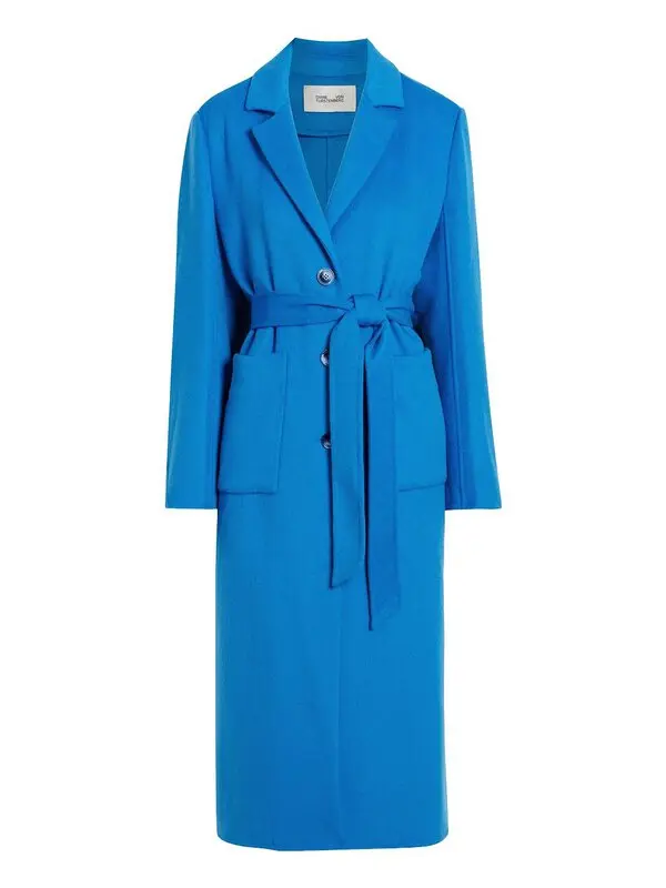 Diane Von Furstenberg Wool-felt Nene Coat - Azure