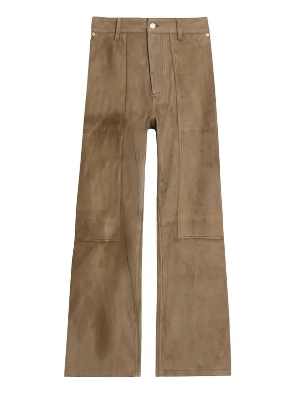 FRAME Suede Pants - Light Brown