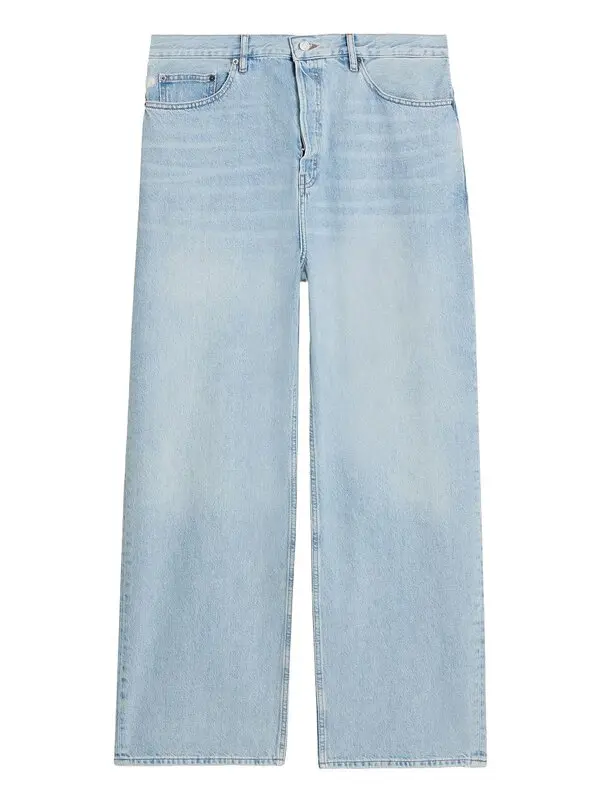 FRAME Baggy Distressed Denim Jeans - Light Denim
