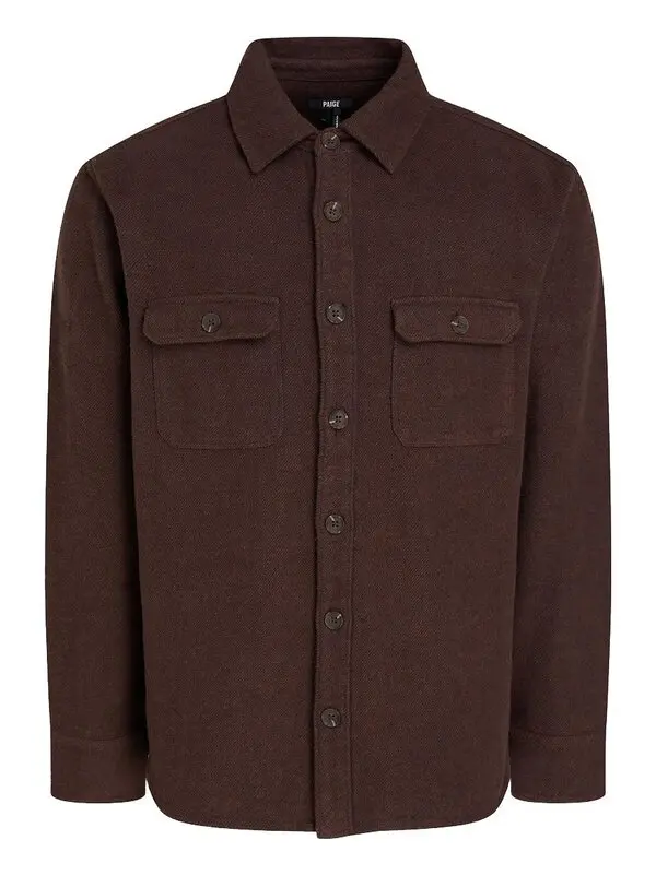 Paige Wilburt Cottonflannel Overshirt - Chocolate