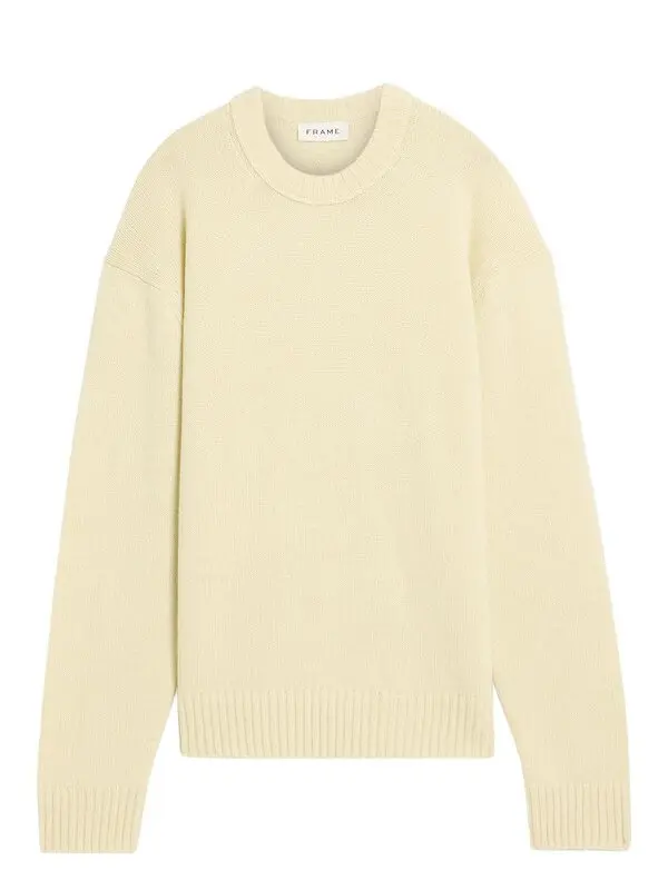 FRAME Wool And Cashmere-blend Sweater - Pastel Yellow