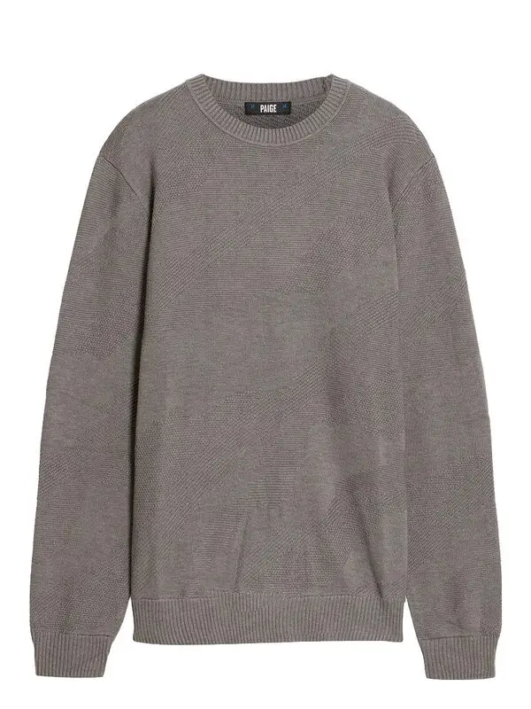 Paige Jacquard-knit Cotton-blend Sweater - Gray