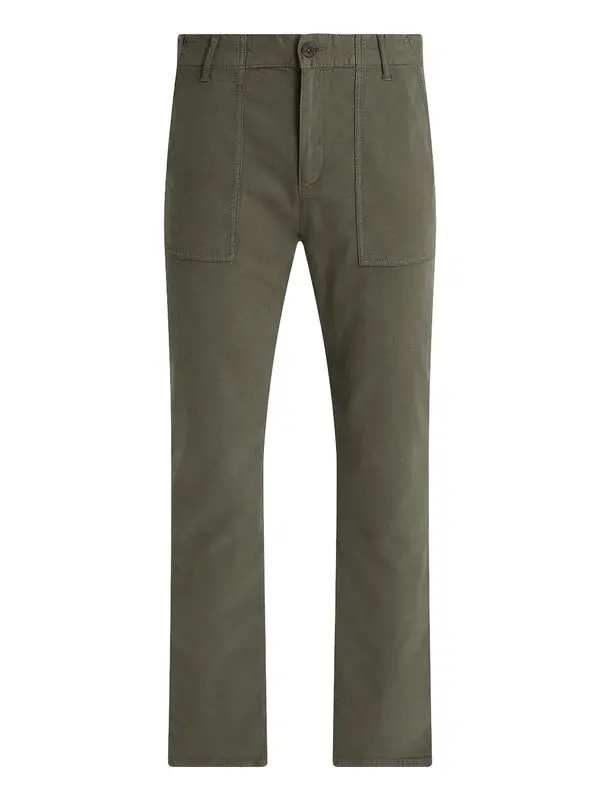 Paige Cragmont Slim-fit Canvas Pants - Army Green