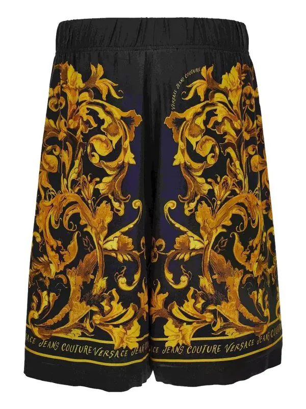 Versace Baroque-print Shorts - Black