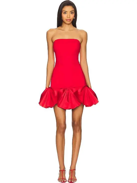 ELLIATT Evee Strapless Mini Dress - Red