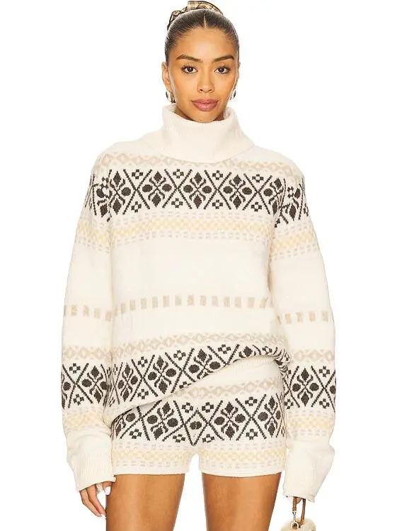 MORE TO COME Kelsey Fairisle Sweater - Ivory Multi