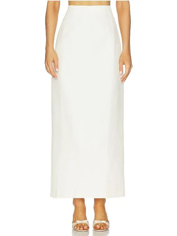 Clea Morgan Skirt - Vanilla Jacquard