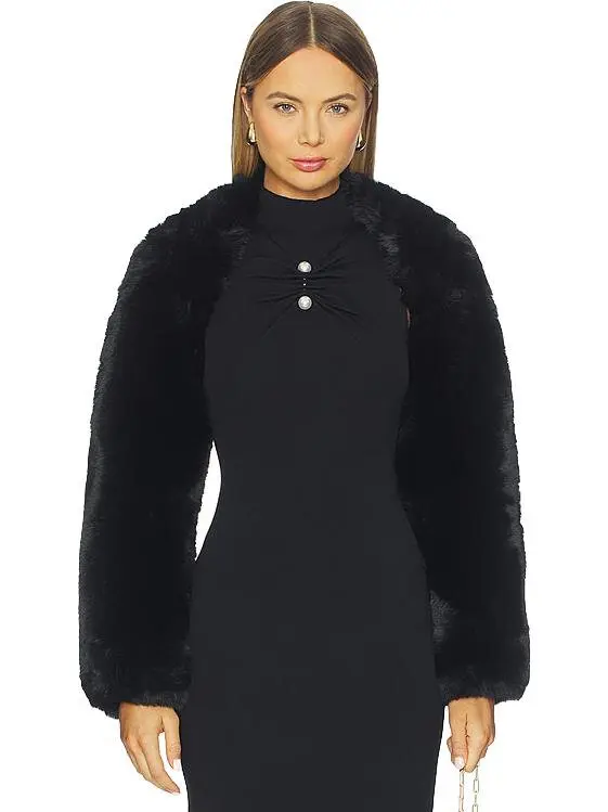 Cult Gaia Bentley Faux Fur Jacket - Black