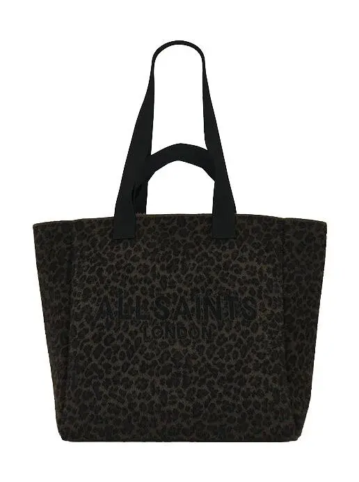 ALLSAINTS Izzy Fzzy Tote - Leopard Brown