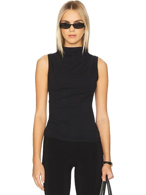 Joe's Jeans Draped Sleeveless Top - Black