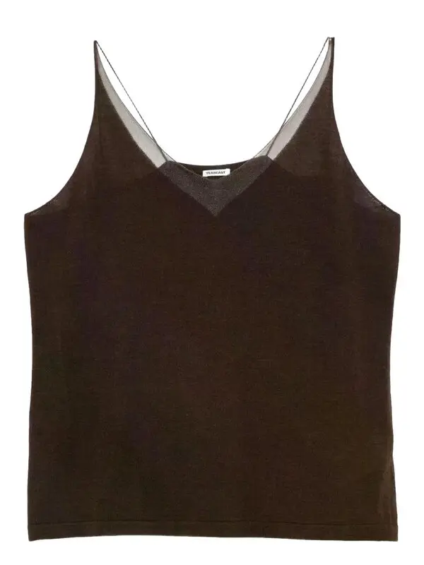 YEAREAST V-neck Knit Top - Brown