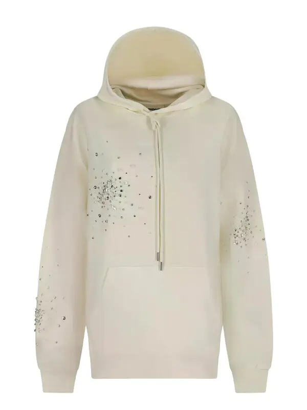 DES_PHEMMES Crystal-embellished Hoodie - White