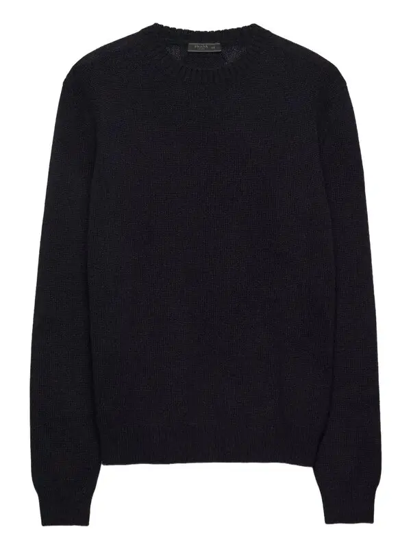Prada Triangle-logo Cashmere Sweater - Blue