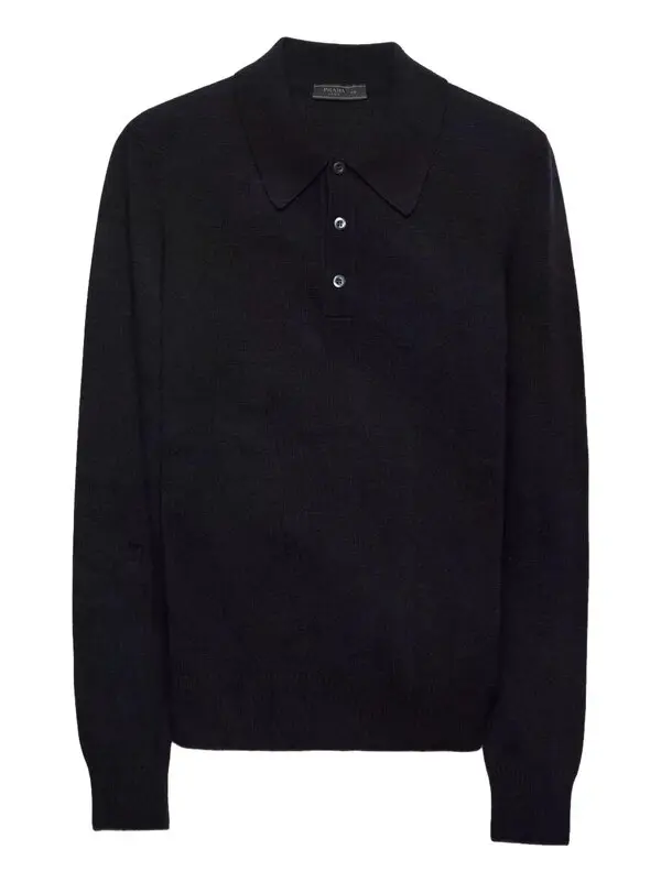 Prada Cashmere Polo Shirt - Blue