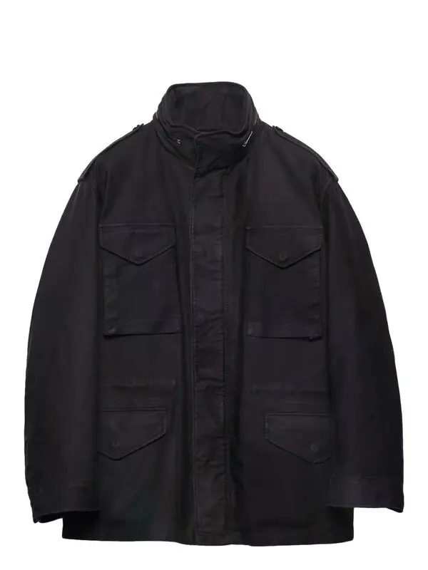 Prada Flap-pocket Cotton Jacket - Black