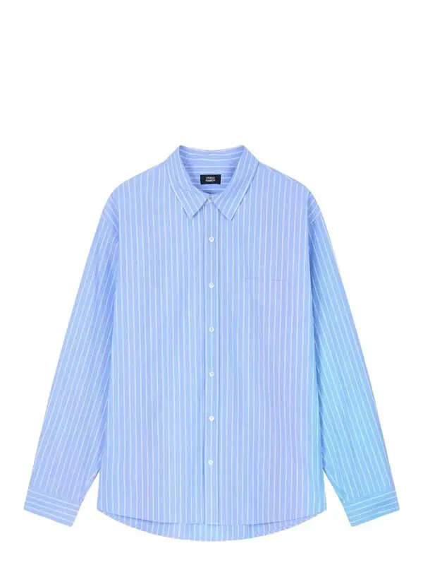 STUDIO TOMBOY Striped Cotton Shirt - Blue