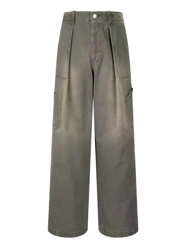 STUDIO TOMBOY Cargo-pocket Wide-leg Trousers - Grey