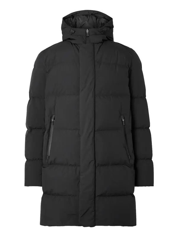 Herno Slim-fit Quilted Hooded Down Parka - Black