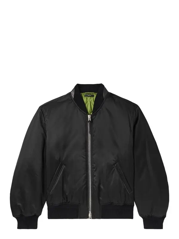 TOM FORD Silk-satin Padded Bomber Jacket - Black