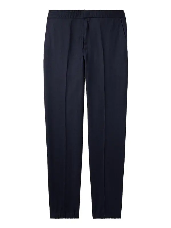 Zegna Tapered Techmerino™ Wool Trousers - Blue