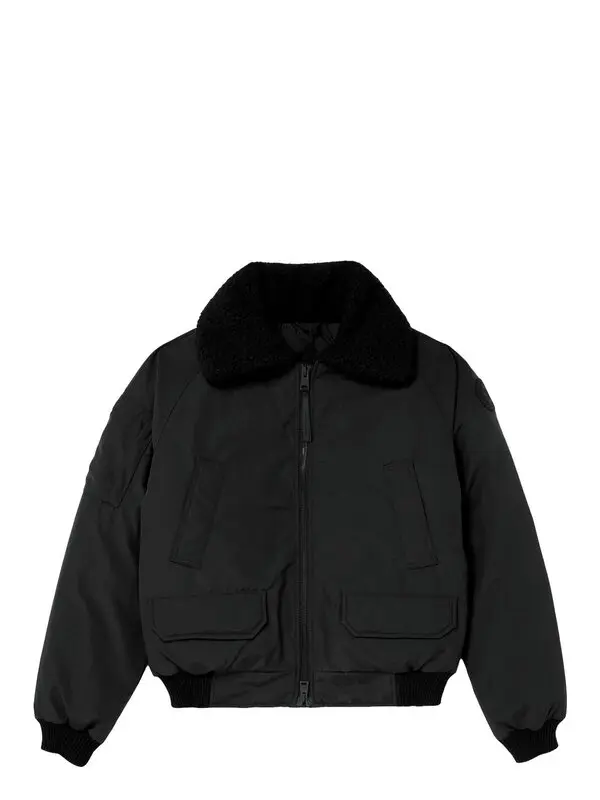 Canada Goose Chilliwack Recycled Wool-blend Fleece And Shell Down Bomber Jacket - Black