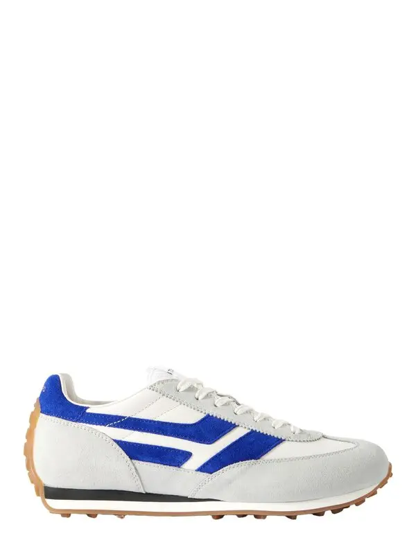 TOM FORD Mesh And Suede-trimmed Leather Sneakers - Blue