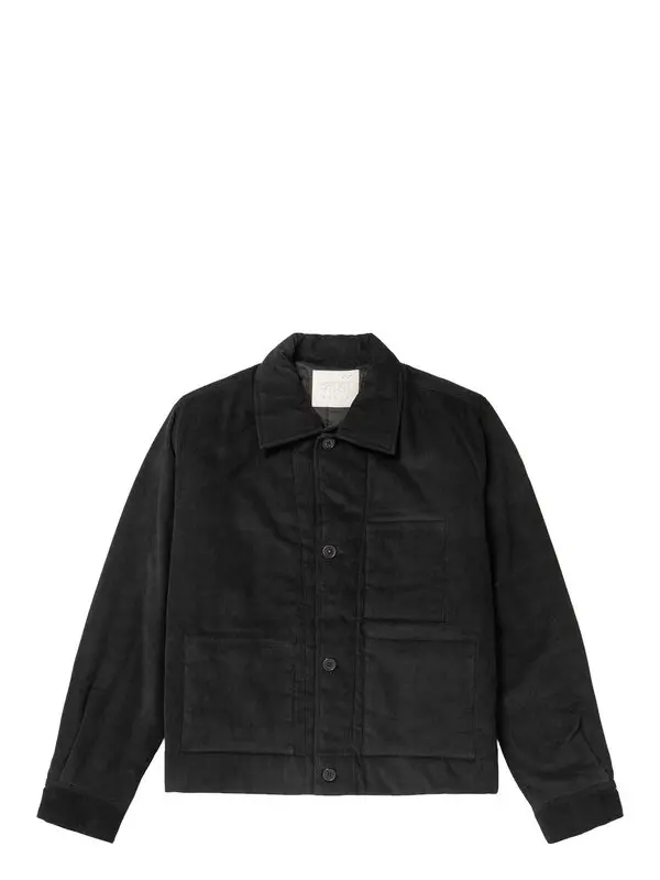 KARDO Embroidered Cotton-corduroy Jacket - Black