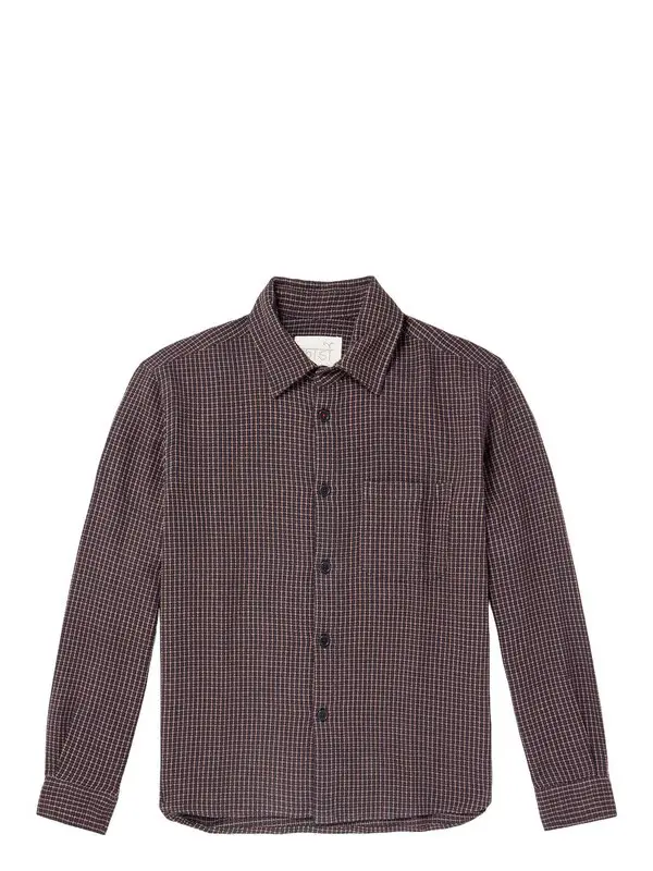 KARDO Luis Checked Cotton Shirt - Brown