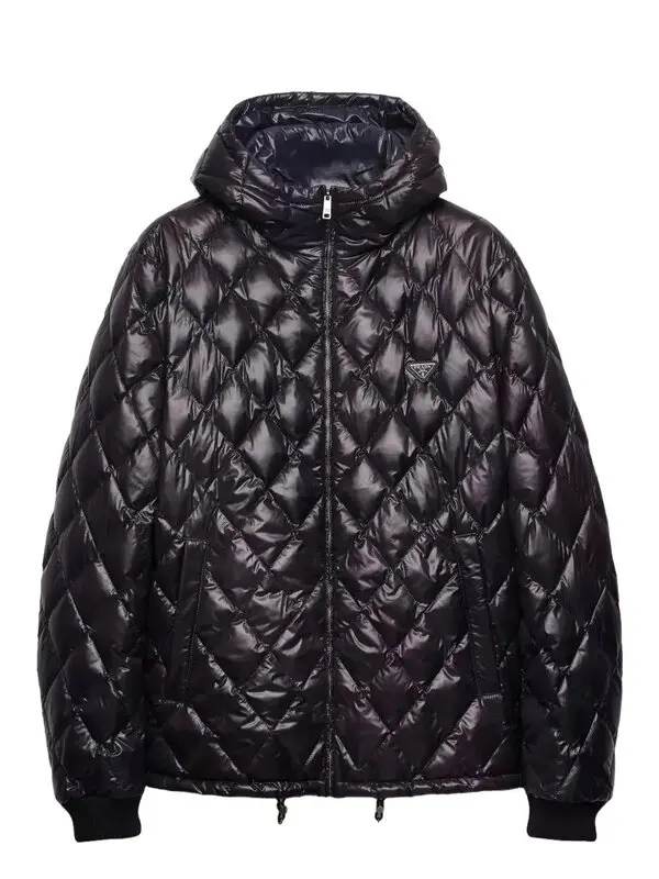 Prada Quilted Hooded Jacket - Black