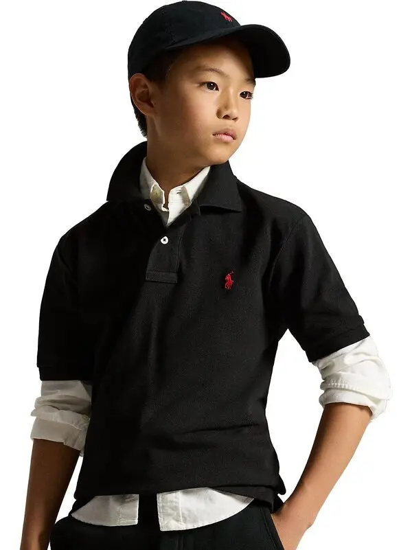 Ralph Lauren The Iconic Mesh Polo Shirt - Black