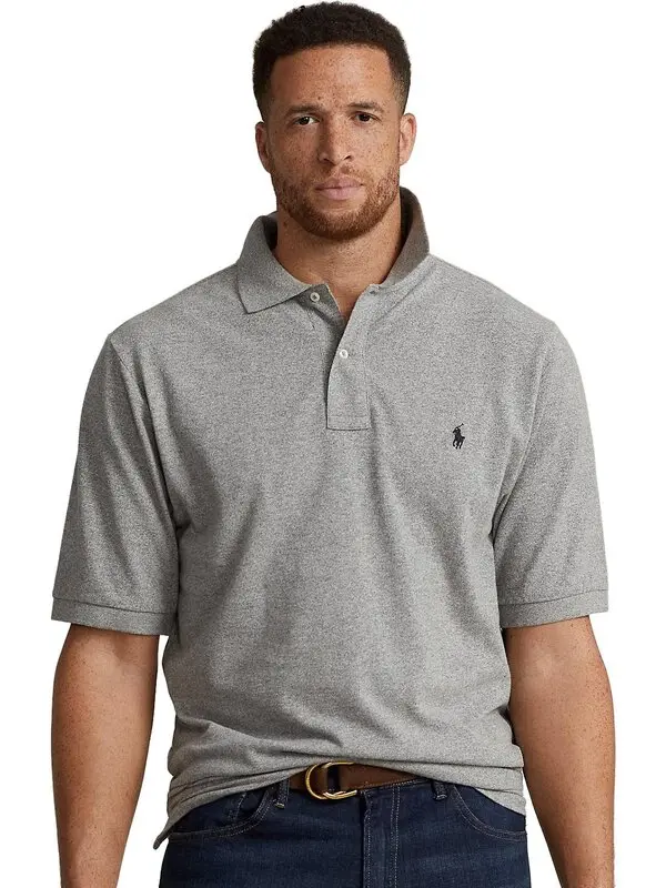 Ralph Lauren The Iconic Mesh Polo Shirt - Dark Vintage Heather Grey