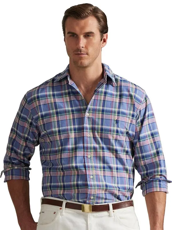 Ralph Lauren Plaid Oxford Shirt - Blue Pink Multi