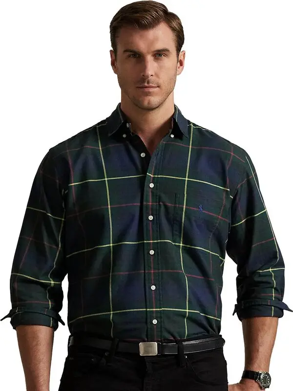 Ralph Lauren Plaid Oxford Shirt - Green Navy Multi