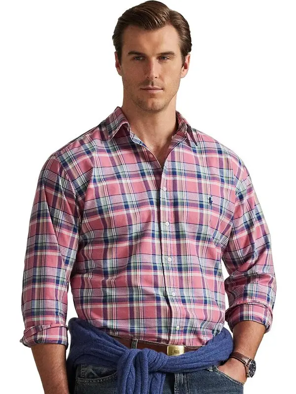 Ralph Lauren Plaid Oxford Shirt - Pink Blue Multi