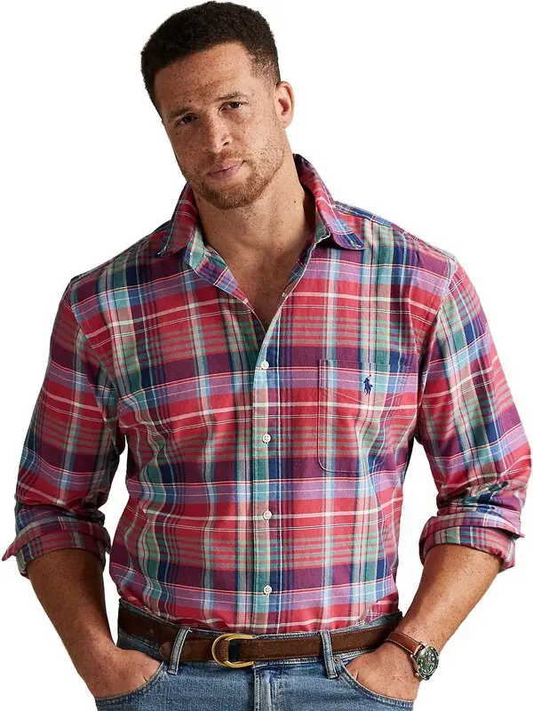 Ralph Lauren Plaid Oxford Shirt - Red Green Multi